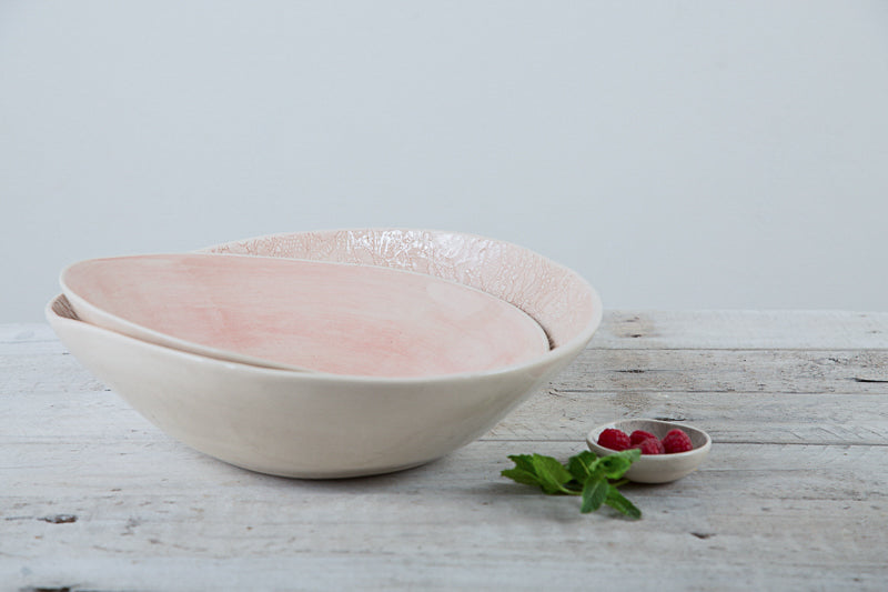 Wonki Ware Medium Salad Bowl Plain Wash - Pink – Wonki Ware UK