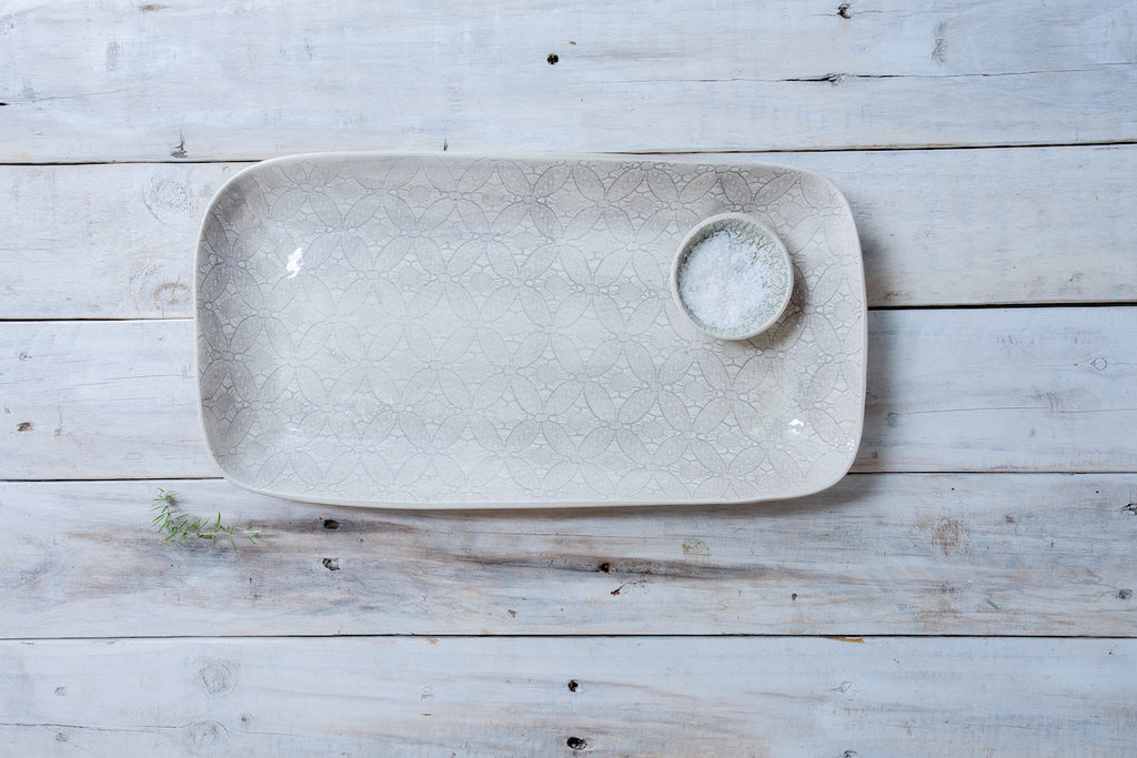 Wonki Ware Large Pebble Tray Patterned - Warm Grey – Wonki Ware UK
