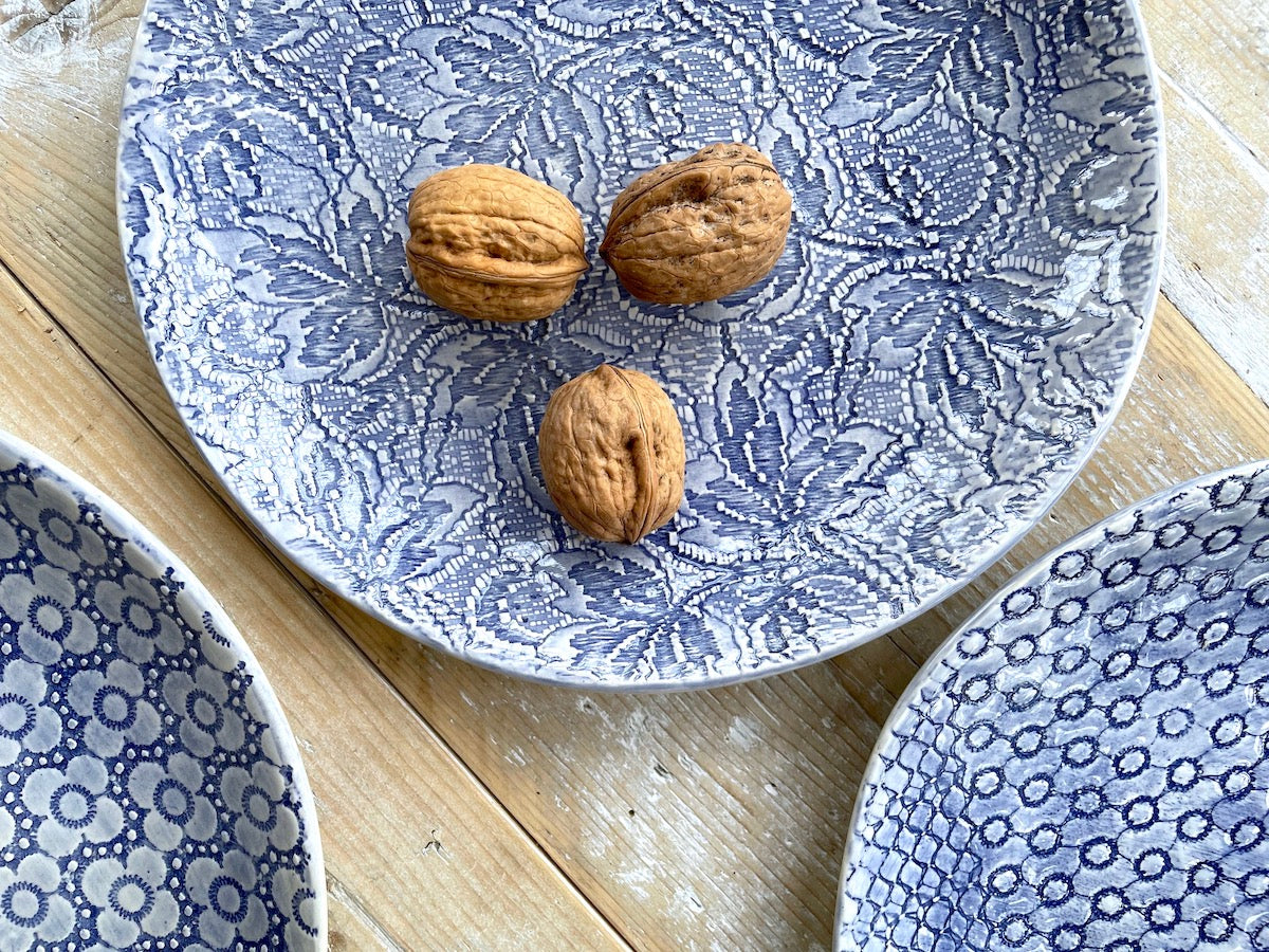 Wonki Ware Side Plates 23cm - Blue patterned - Set of 4 – Wonki Ware UK