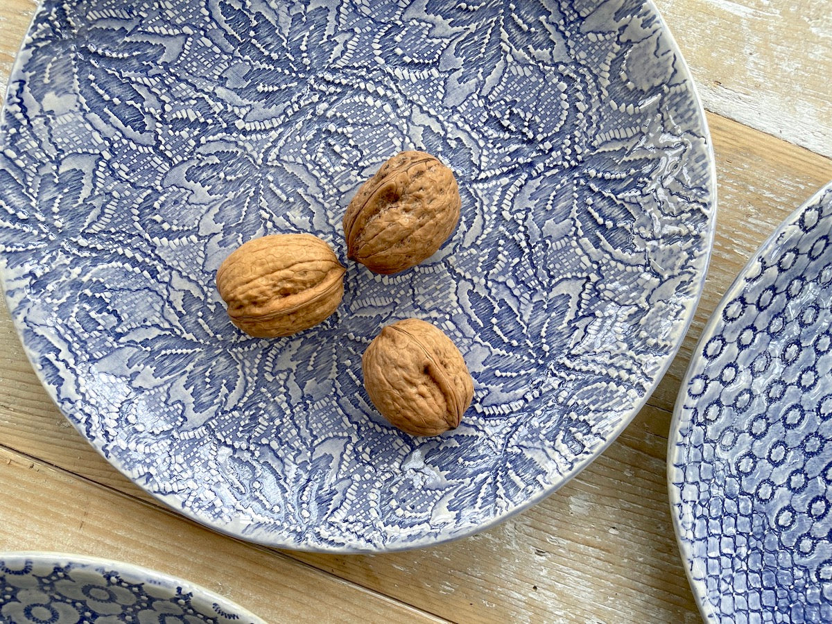 Wonki Ware Side Plates 23cm - Blue patterned - Set of 4 – Wonki Ware UK