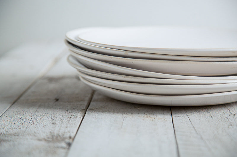 Wonki Ware Dinner Plates 28cm - Plain White - Set of 4 – Wonki Ware UK