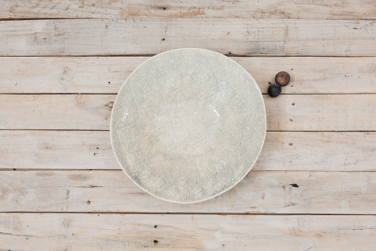 Wonki Ware Large Salad Bowl - Duck Egg Patterned – Wonki Ware UK