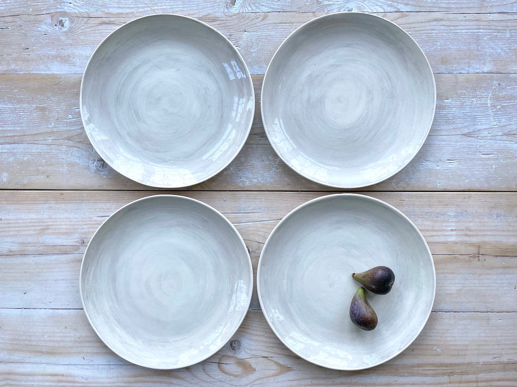 Wonki Ware Dinner Plates 28cm - Plain Duck Egg Wash - Set of 4 – Wonki ...