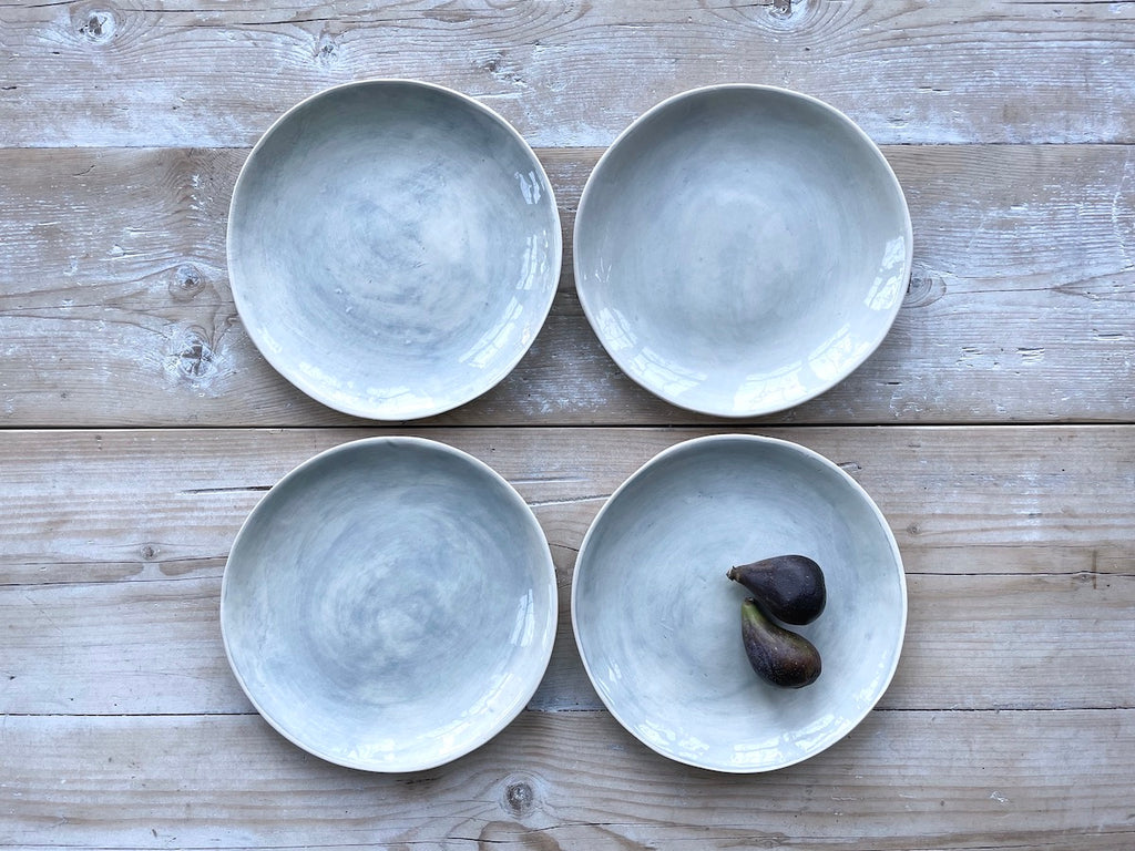 Wonki Ware Side Plates 23cm - Plain Wash Duck Egg - Set of 4 – Wonki ...
