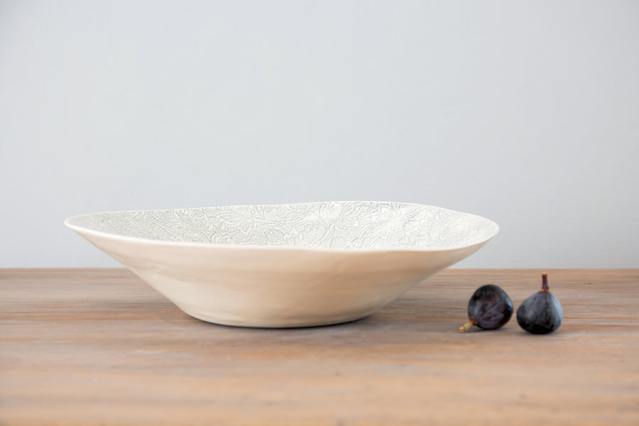Wonki Ware Large Salad Bowl - Duck Egg Patterned – Wonki Ware UK